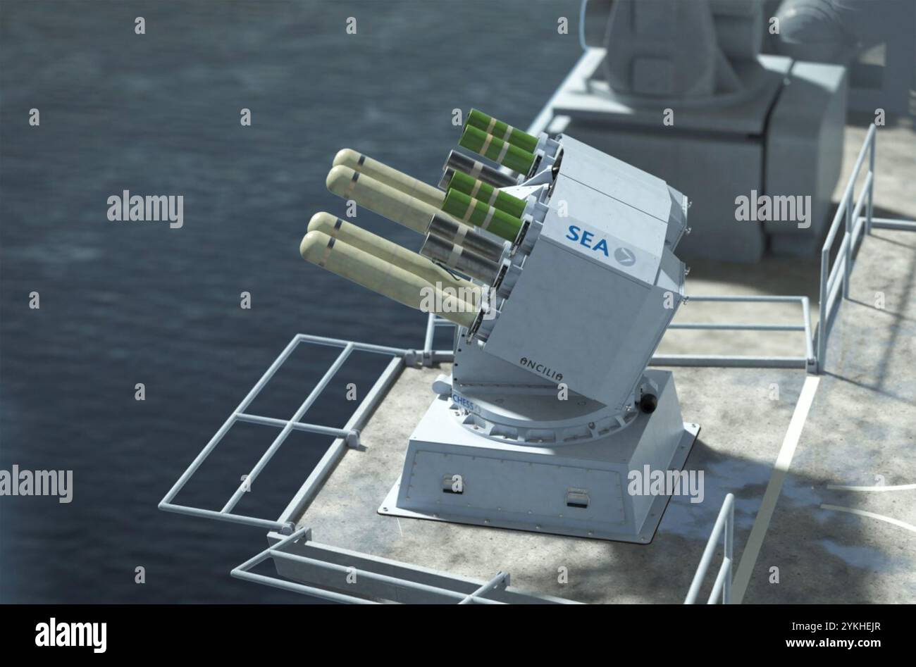 SEA Surface ship torpedo launchers. Photo: SEA Stock Photo - Alamy