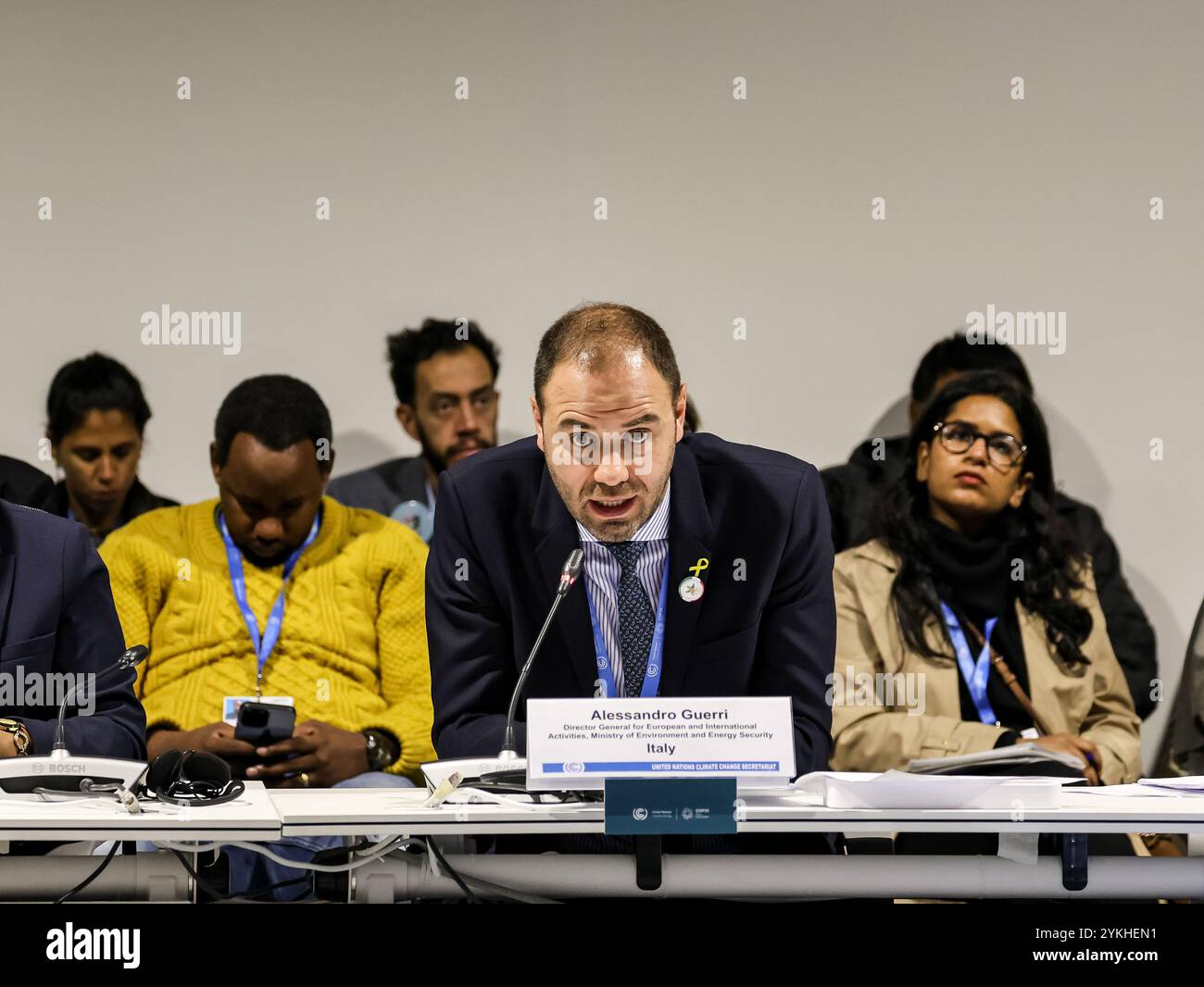 Baku, Azerbaijan. 18th Nov, 2024. Alessandro Guerri, Director General ...