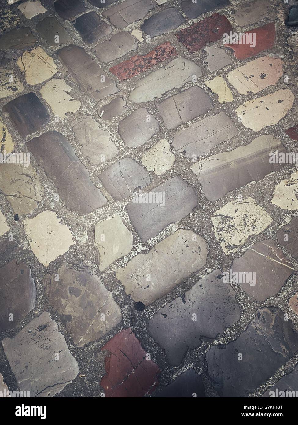 Antique street pavement in the old town of Budva, Montenegro. Pavement ...