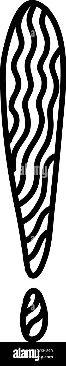 Doodle exclamation mark. Hand drawn punctuation marks and exclamatory ...