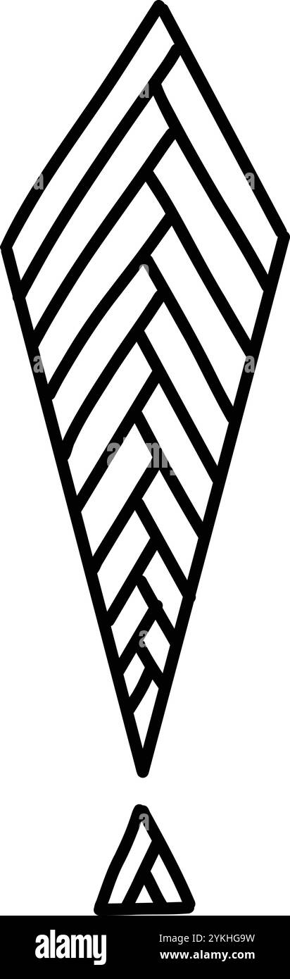 Doodle exclamation mark. Hand drawn punctuation marks and exclamatory ...