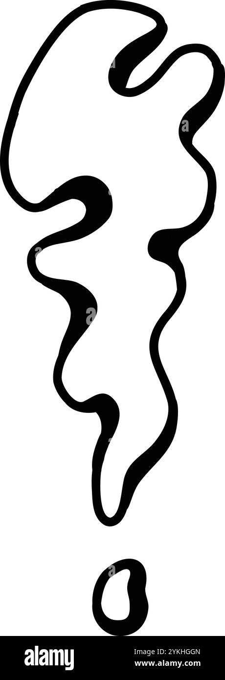 Doodle exclamation mark. Hand drawn punctuation marks and exclamatory ...