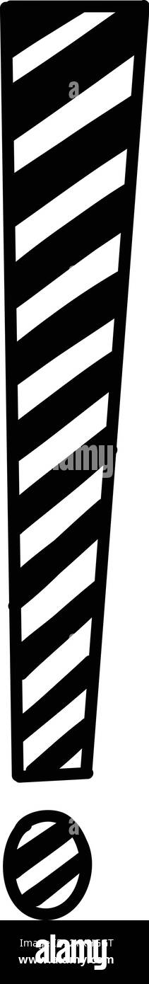 Doodle exclamation mark. Hand drawn punctuation marks and exclamatory ...