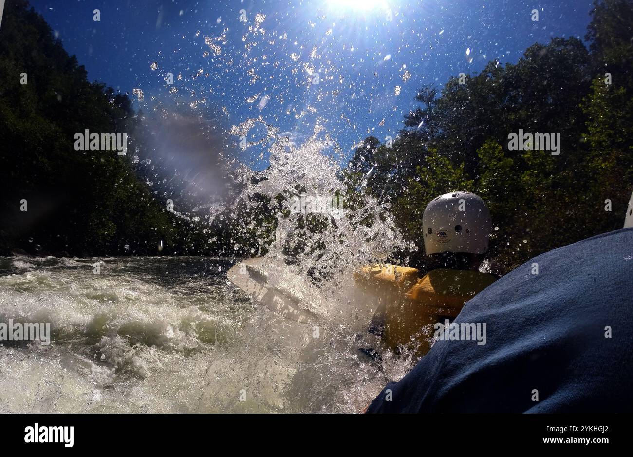 Patrons hit the rapids while whitewater rafting through the Ocoee River ...