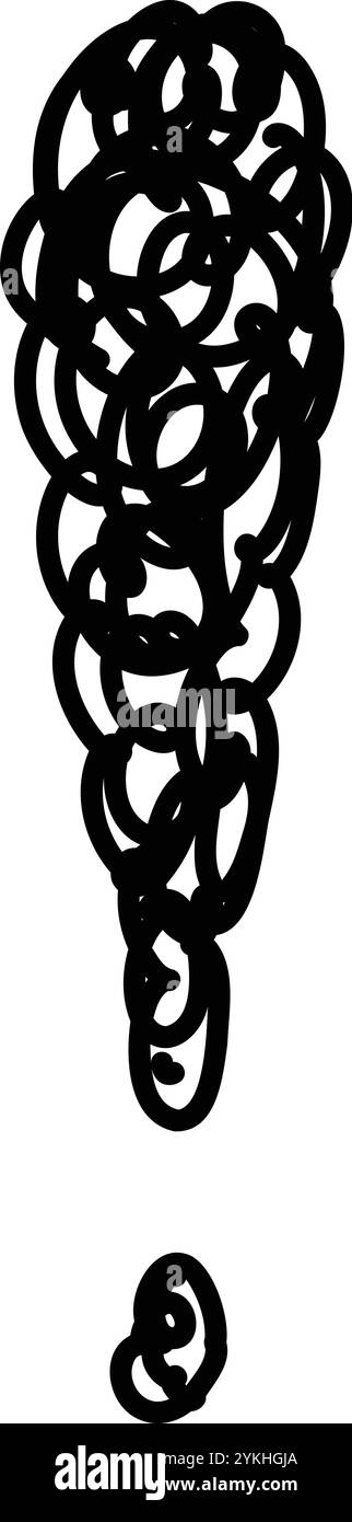 Doodle exclamation mark. Hand drawn punctuation marks and exclamatory ...