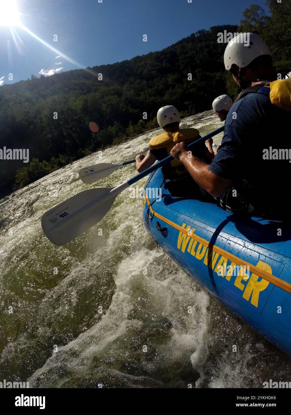Patrons hit the rapids while whitewater rafting through the Ocoee River ...