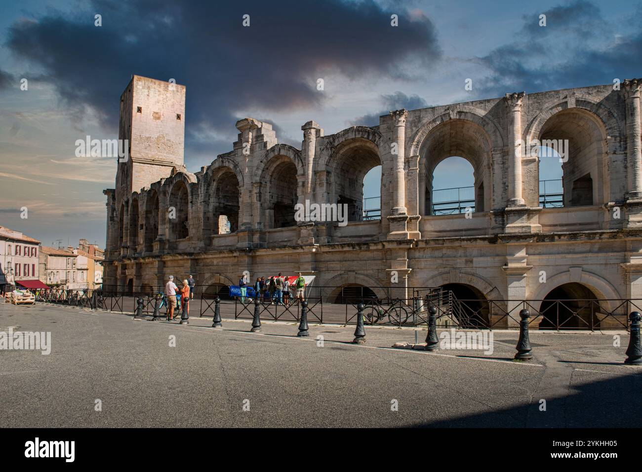 The Roman Amphitheater built in the 1st Century in Arles, a city on the ...