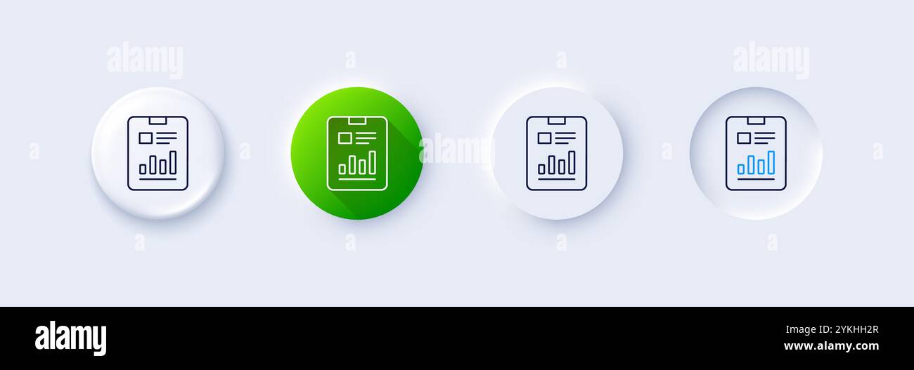 Report document line icon. Analysis Chart. Line icons. Vector Stock Vector Image & Art - Alamy