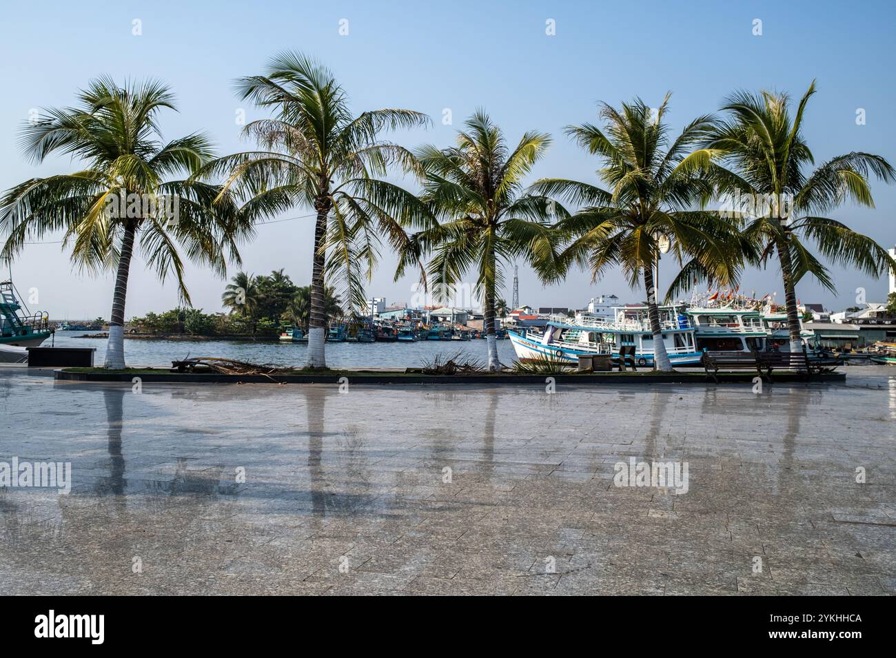 Tour Boats in Harbour at Duong Dong Phu Quoc Island Vietnam Stock Photo ...