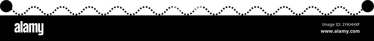 Tracing line worksheet element for kids, dotted wave line for writing ...