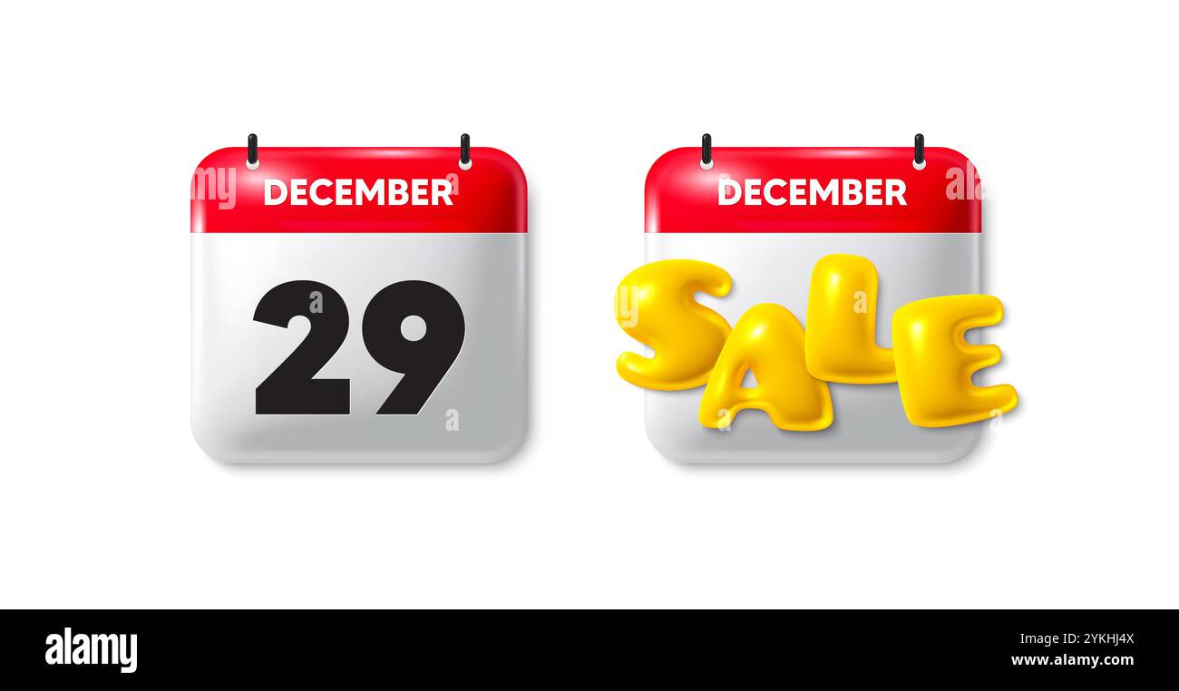 29th day of the month icon. Event schedule date. Calendar date sale 3d ...