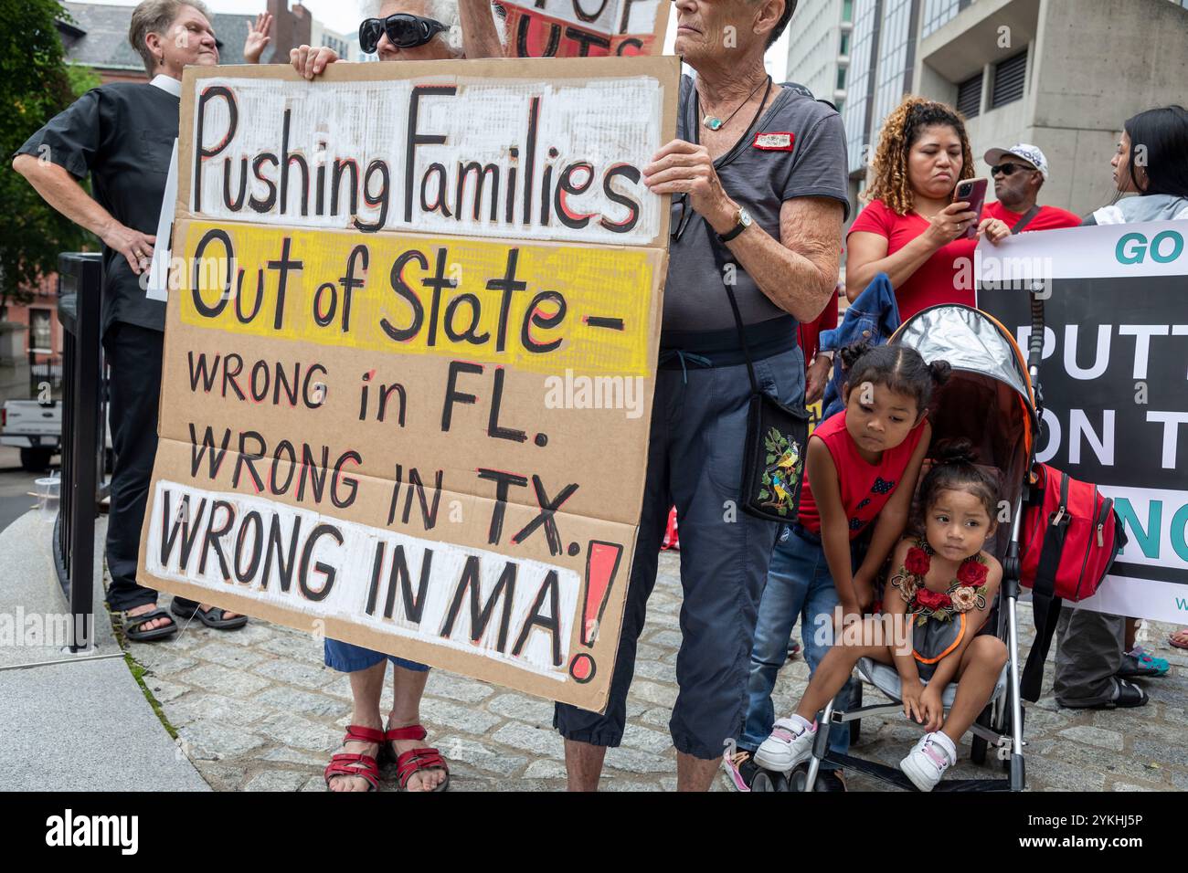 August 19, 2024. Boston, MA. Activists and concerned citizens rallied ...