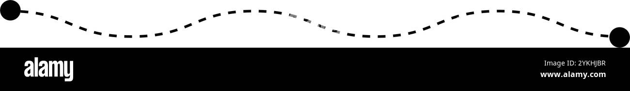 Tracing line worksheet element for kids, dotted wave line for writing ...