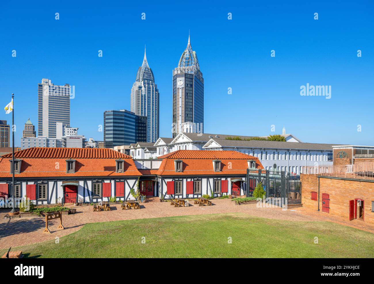Fort Conde and the downtown skyline, Mobile, Alabama, USA Stock Photo ...
