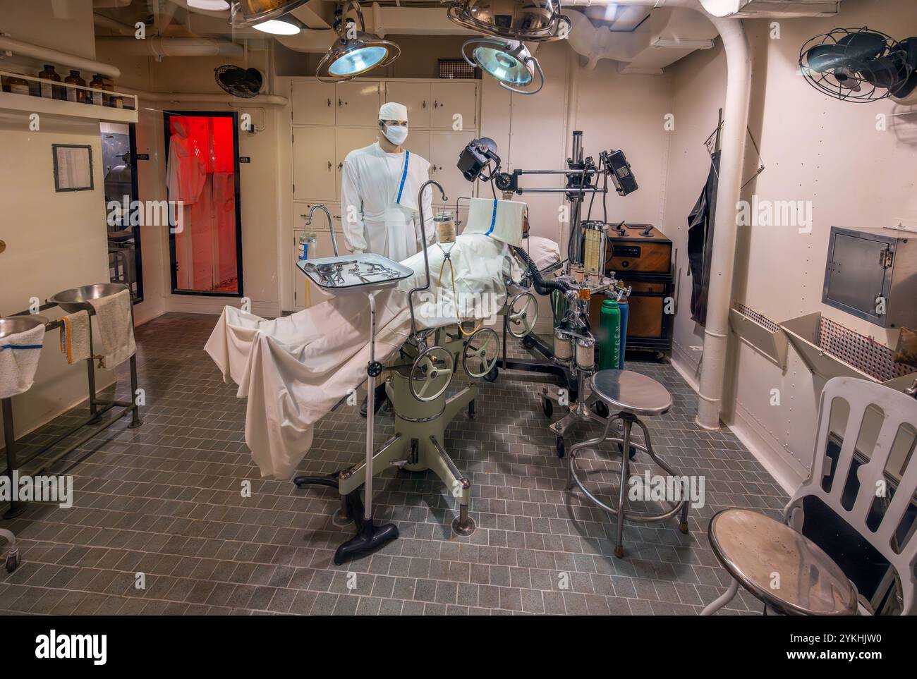 Interior of operating room on board the USS Alabama, USS ALABAMA ...