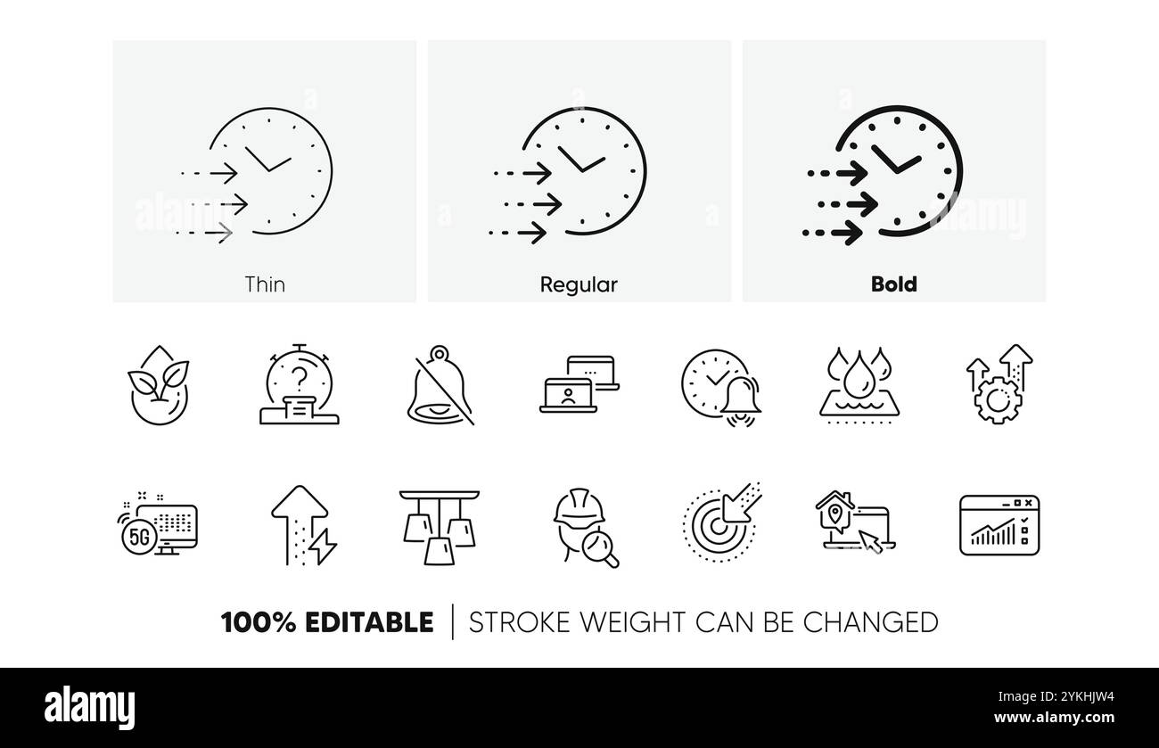 Outsource work, Work home and Mute line icons. For web app, printing. Line icons. Vector Stock ...