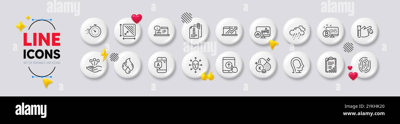 Attached info, Online documentation and Flammable fuel line icons. For web app, printing. White ...