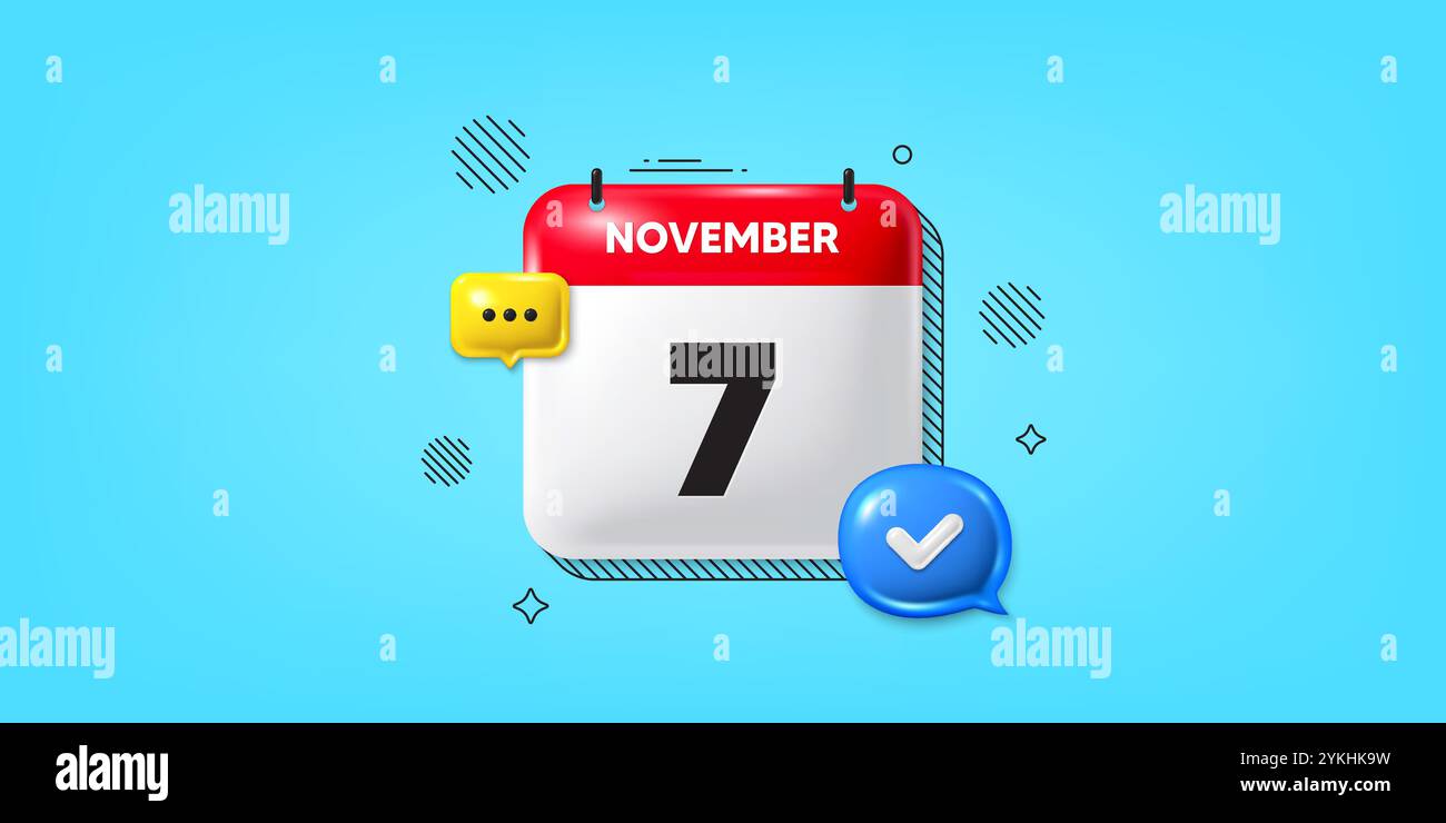 7th day of the month icon. Event schedule date. Calendar date of ...
