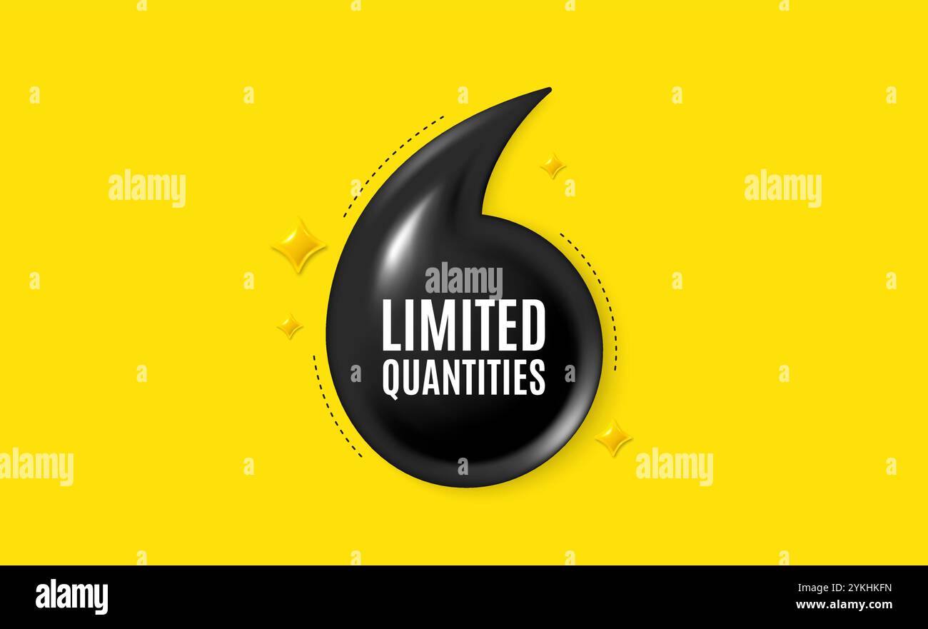 Limited quantities symbol. Special offer sign. Offer 3d quotation ...