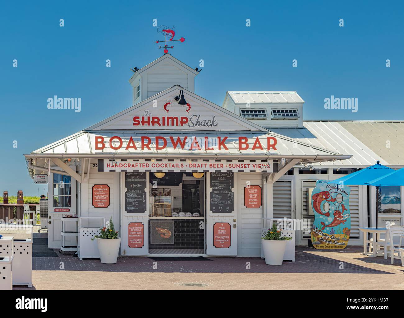 Shrimp Shack and Boardwalk Bar Stock Photo - Alamy