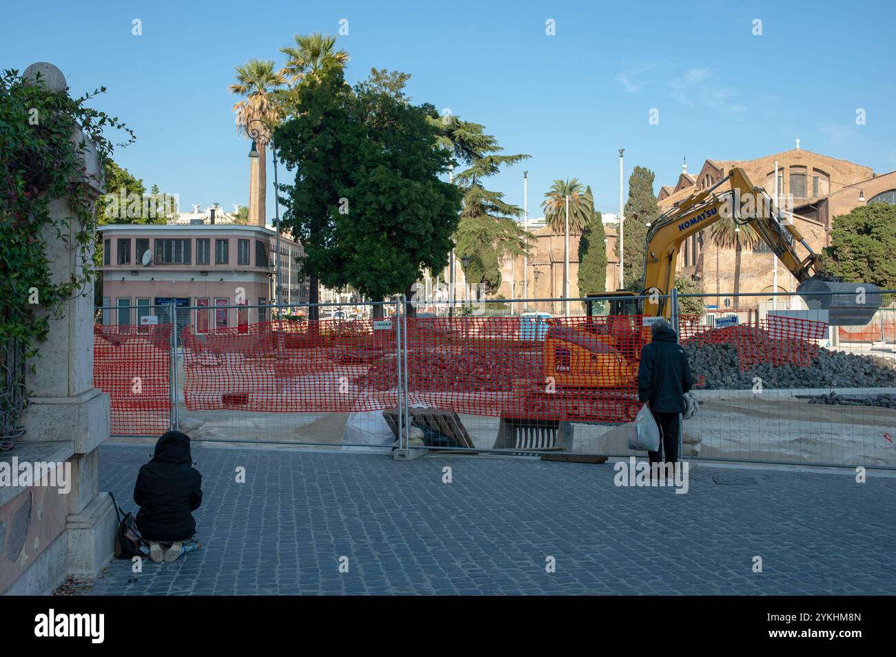 November 07, 2024 - Rome, Italy: Building site under construction for ...