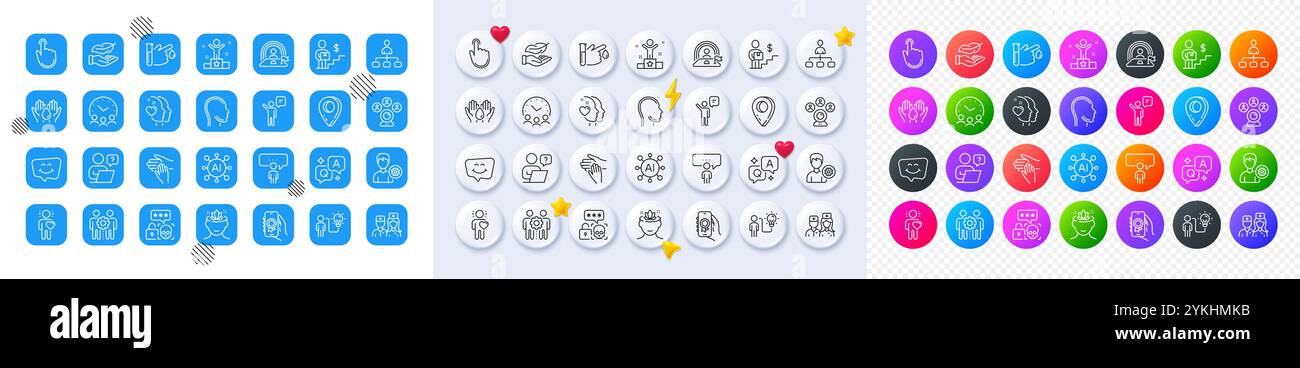 Lgbt, Heart and Cyber attack line icons. For web app, printing. Line icons. Vector Stock Vector ...