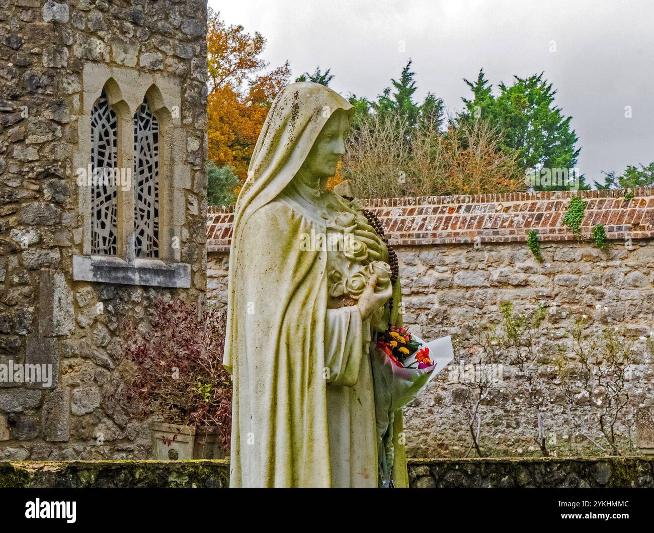 The Blessed Virgin mary Statue in The Rosary Walk. The Friars ...