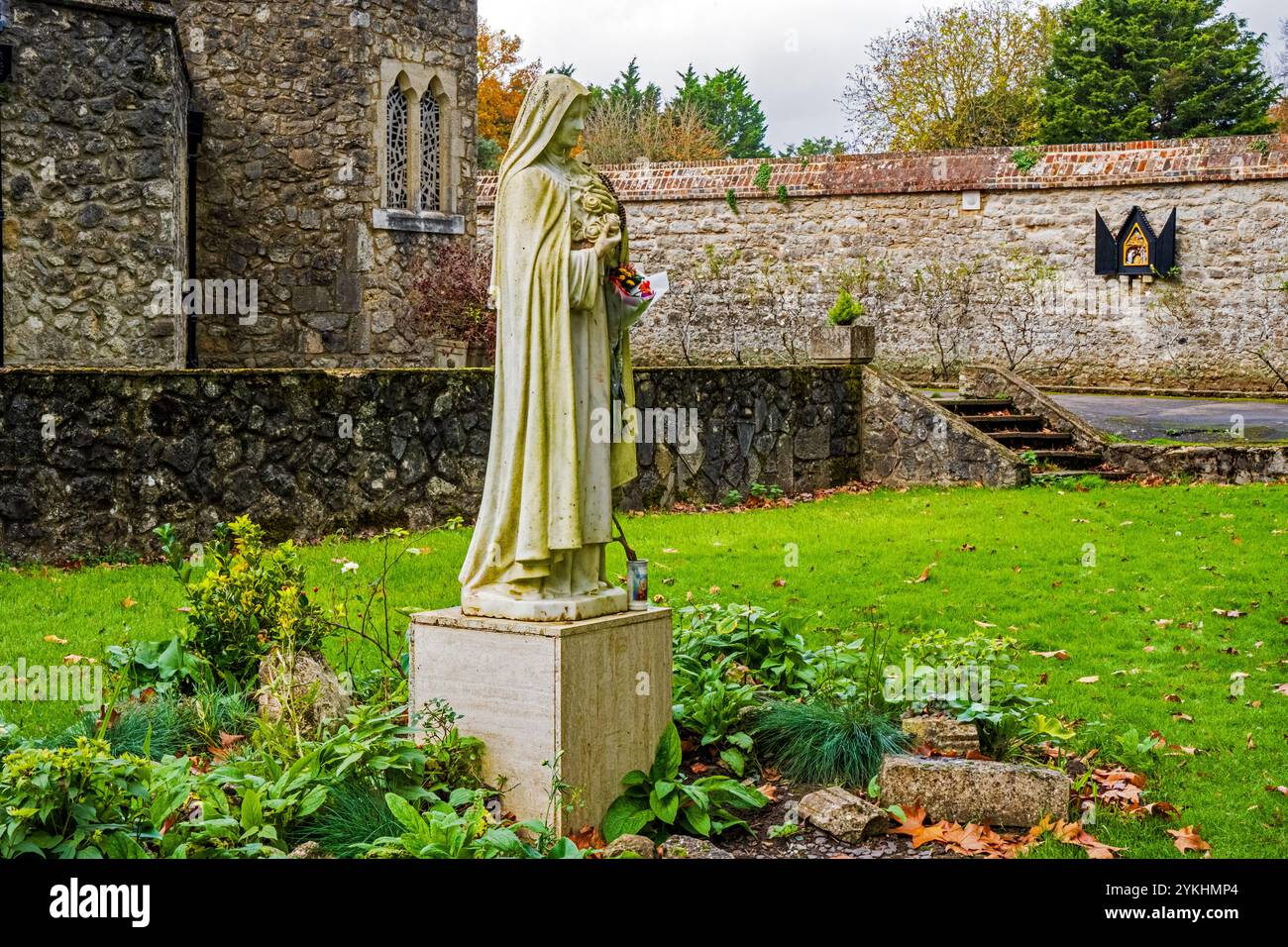 The Blessed Virgin mary Statue in The Rosary Walk. The Friars ...