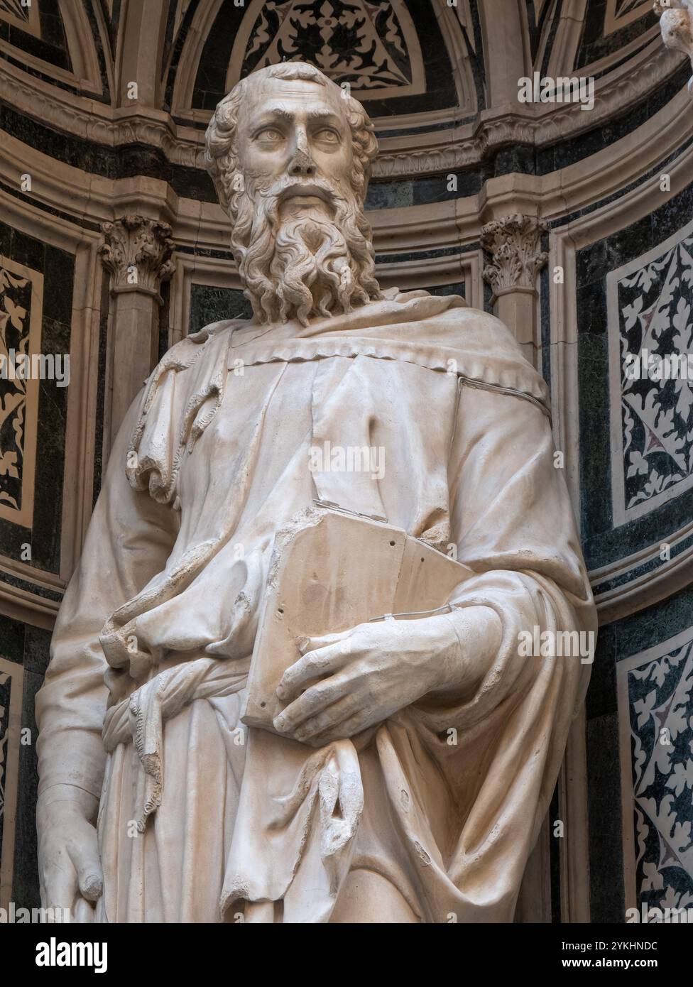 The statue of St. Mark 1411-1413 by Donatello in the external niches of the church of ...