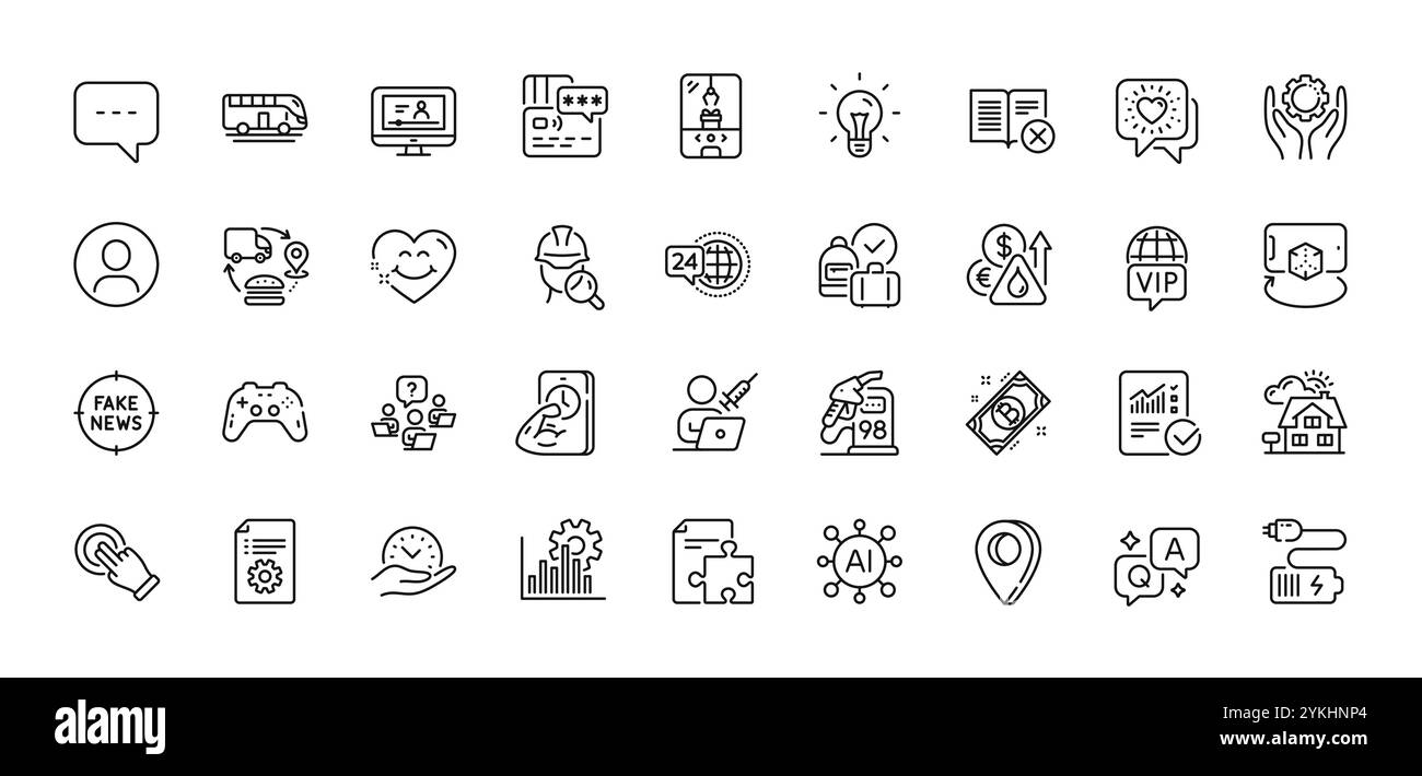 Realtor, Card and Fitness line icons pack. AI, Question and Answer, Map ...