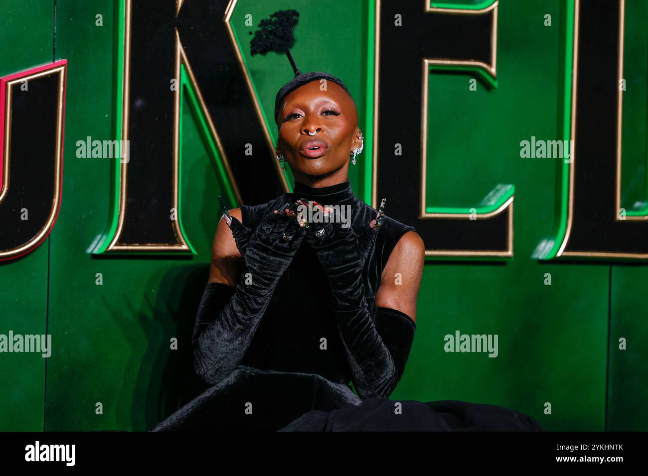 Cynthia Erivo poses for photographers upon arrival at the premiere of ...