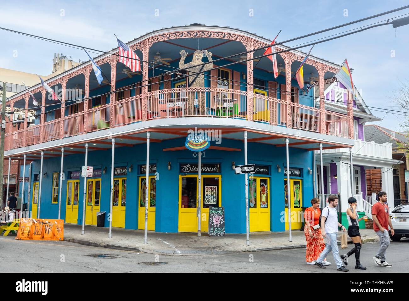 Dat Dog restaurant building on Frenchman Street, New Orleans, Louisiana ...