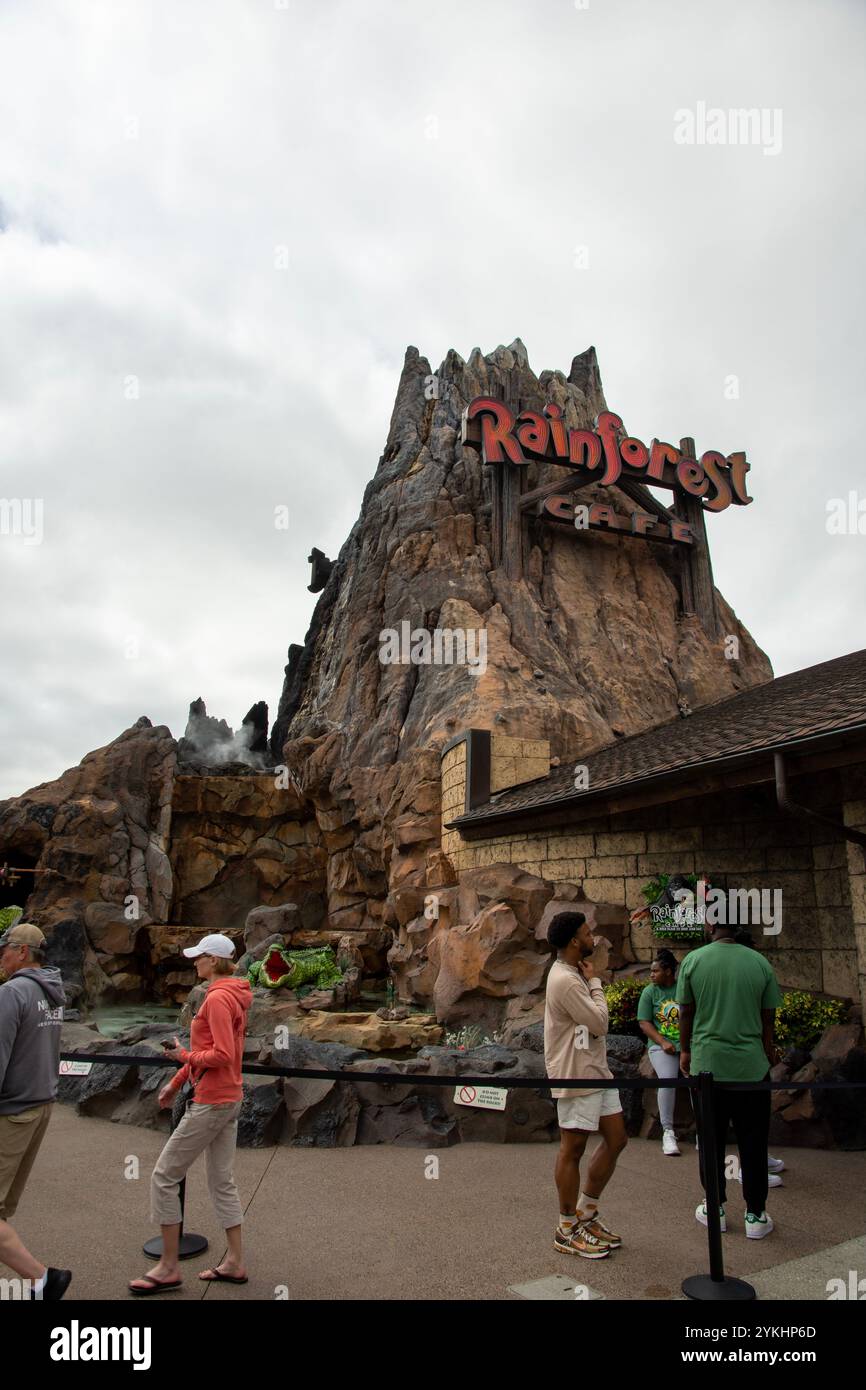 Lava Lounge and Rainforest Cafe in Disney Springs in Orlando, FL, USA ...