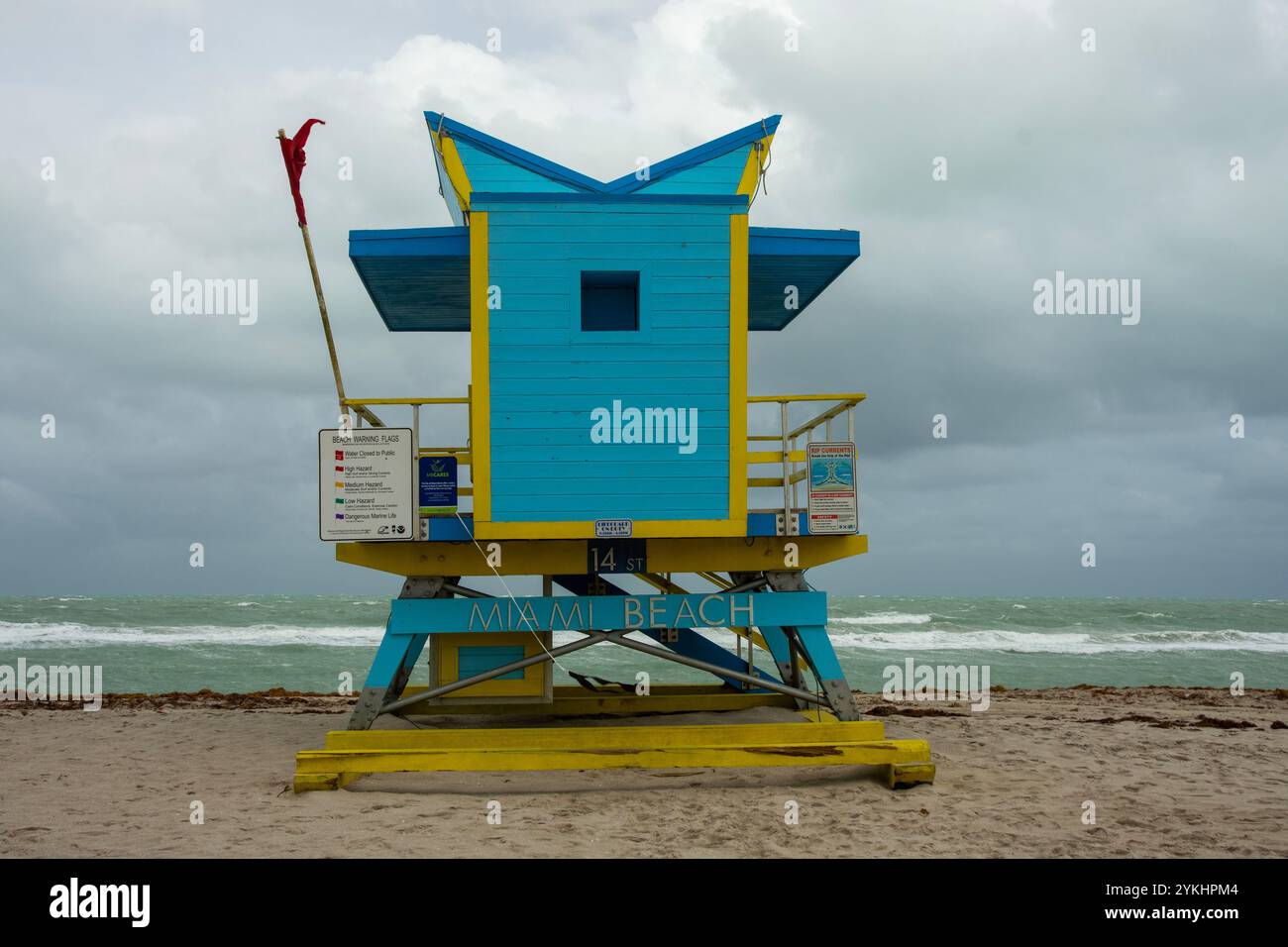 Miami Beach Lifeguard Tower Stock Photo - Alamy
