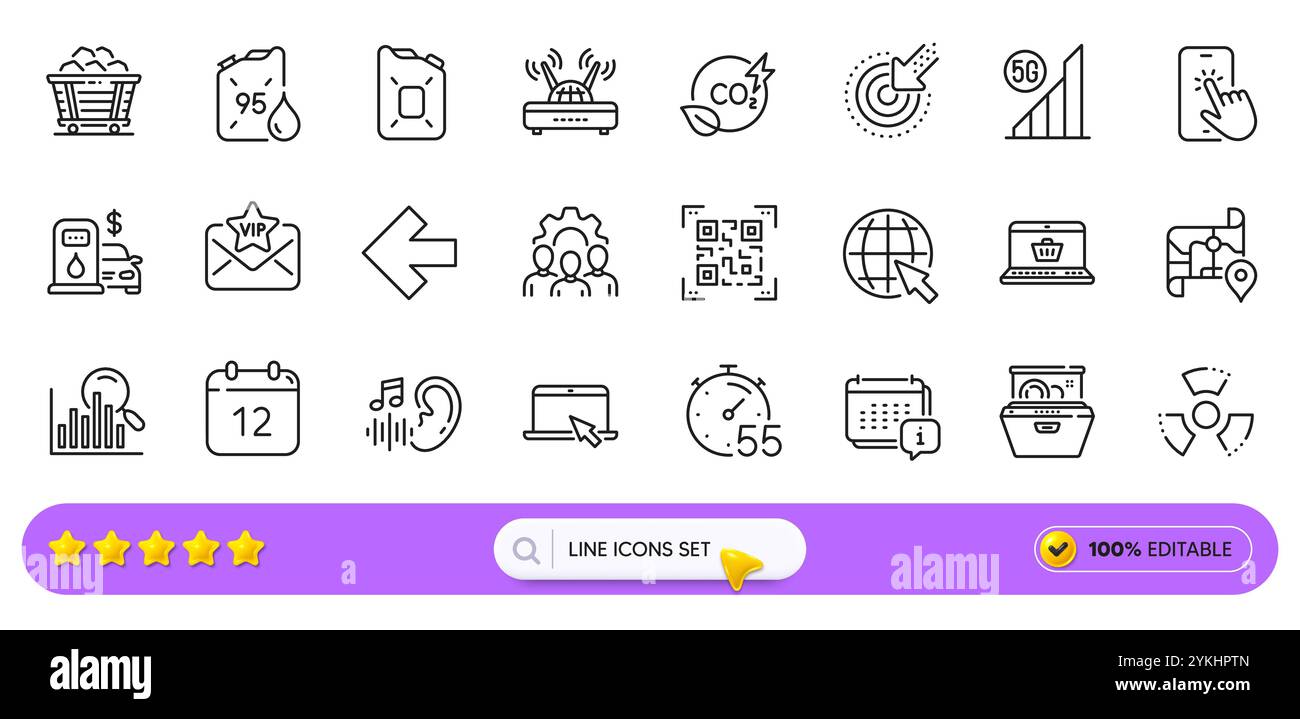 Map, Wifi and Portable computer line icons for web app. Pictogram icon. Line icons. Vector Stock ...
