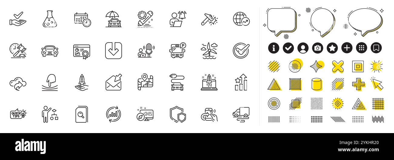 Set of Start business, Confirmed and Shields line icons for web app ...