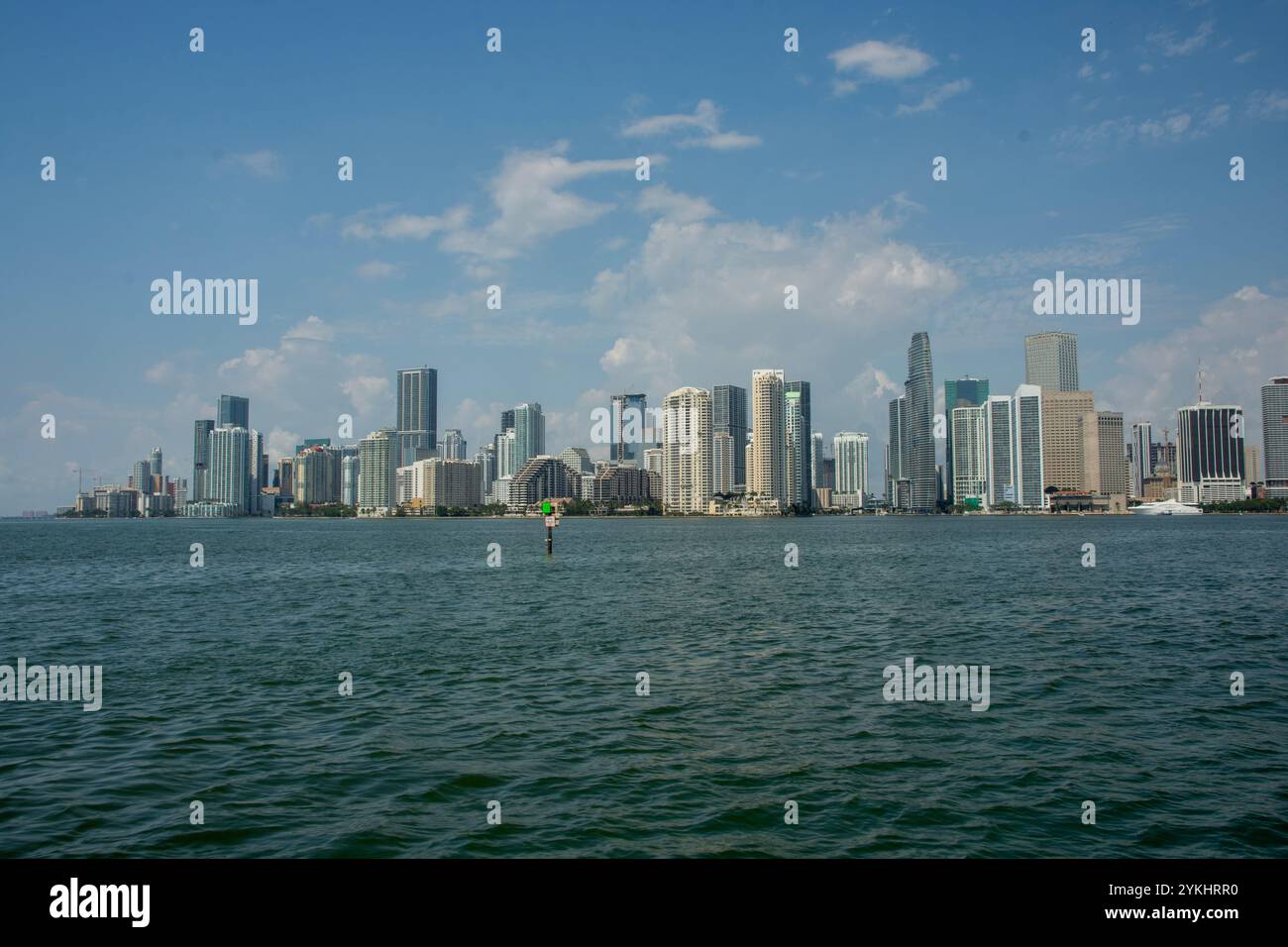 Miami city skyline and harbor, Florida, United States Stock Photo - Alamy