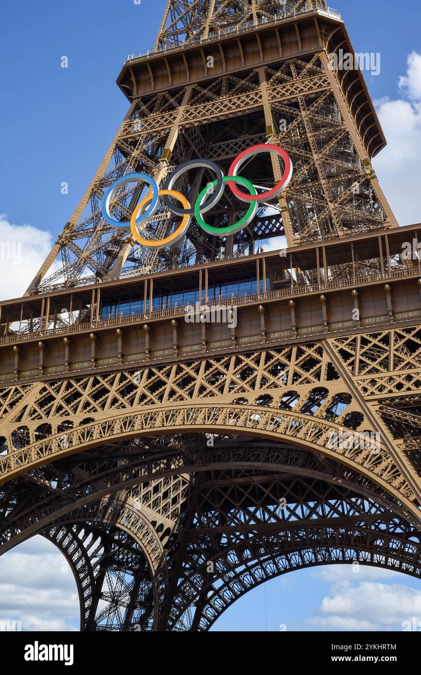 Eiffel Tower in Paris France is a popular sightseeing point and ...