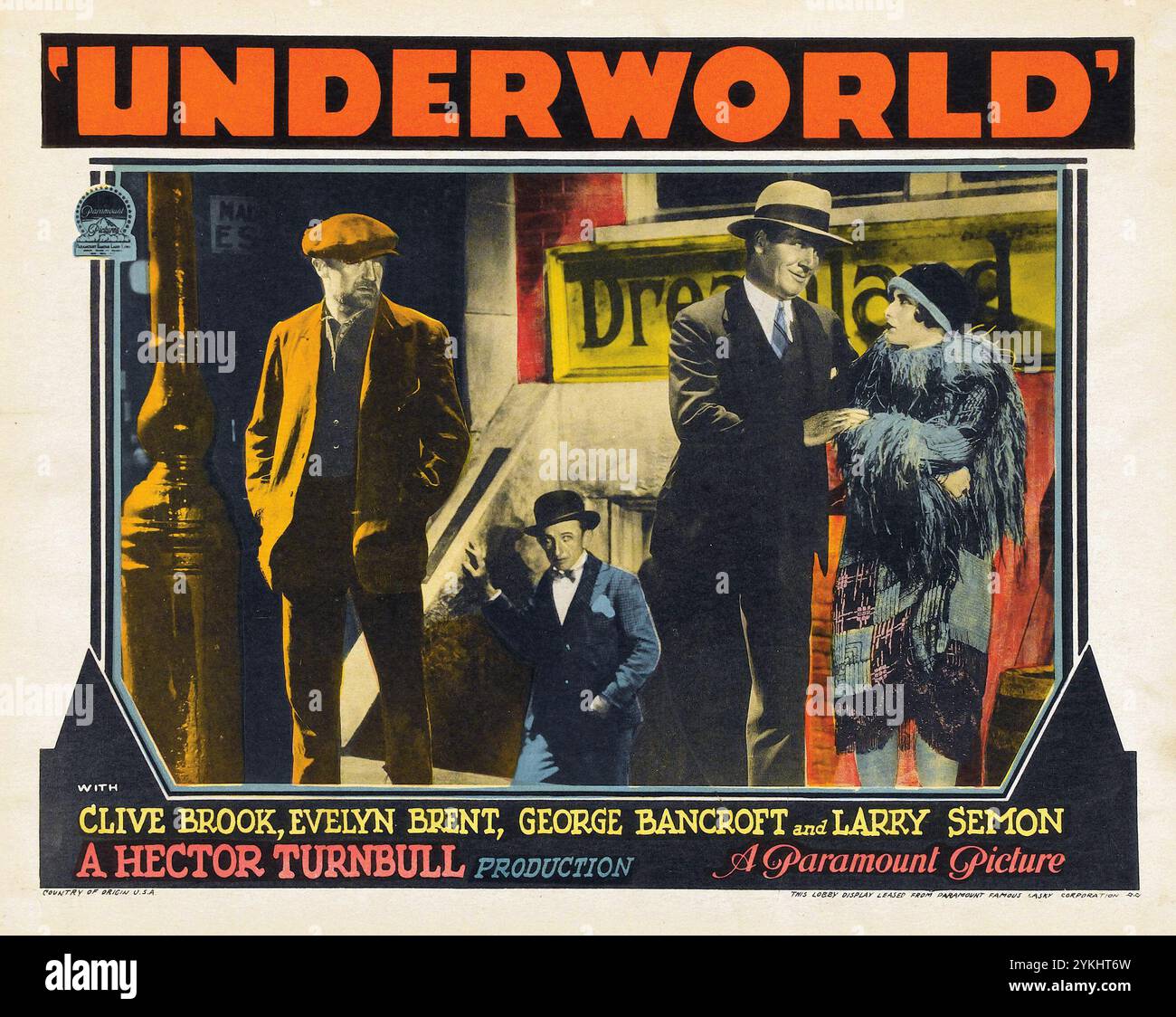 Underworld (Paramount, 1927). Lobby Card. Clive Brook, Evelyn Brent ...