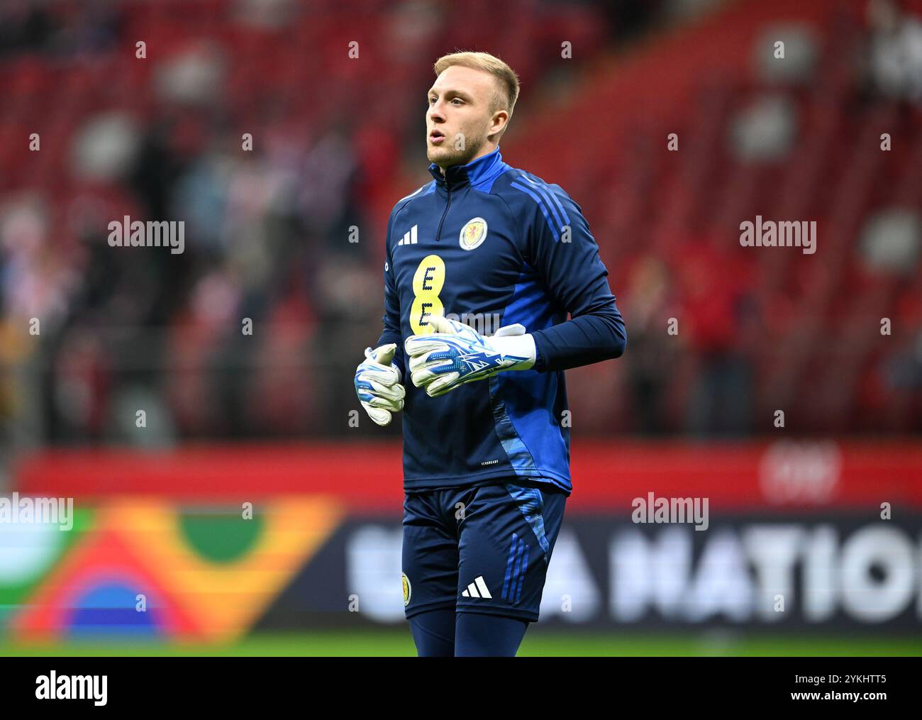 Scotland's Robby McCrorie warming up before the UEFA Nations League ...
