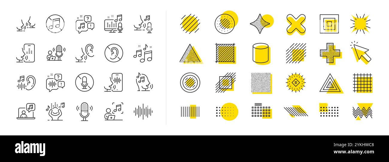 Voicemail, microphone record and silence. Design shape elements. Voice ... Voicemail, microphone record and silence. Design shape elements. Voice ...