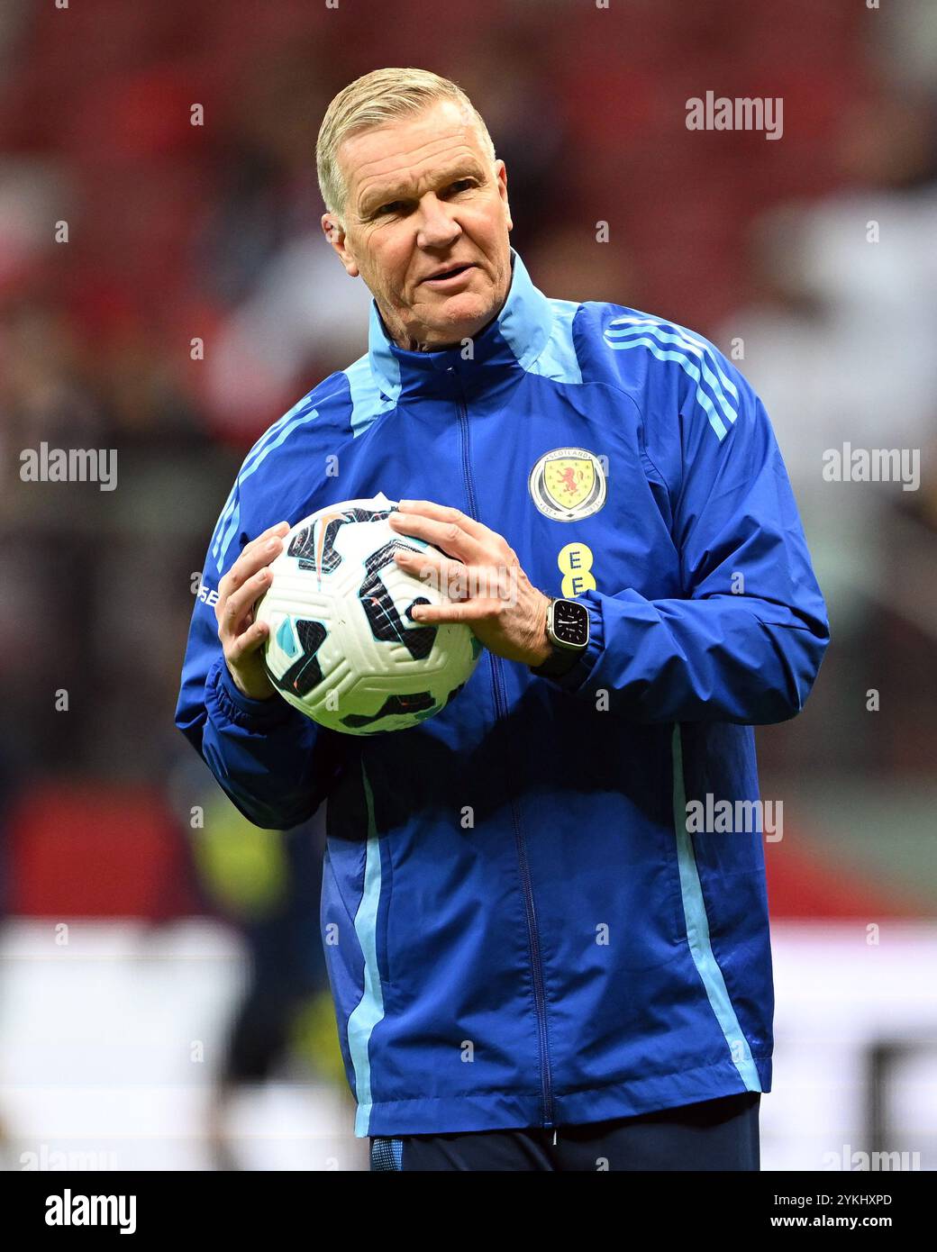 Scotland goalkeeping coach Chris Woods during the UEFA Nations League ...