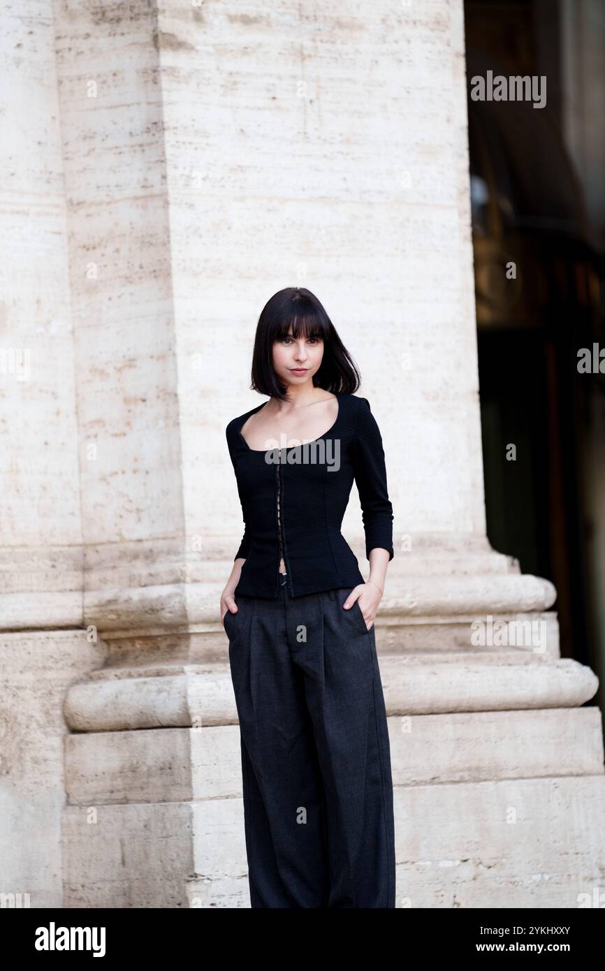 ROME, ITALY - NOVEMBER 18: (L-R) Ludovica Francesconi, Leo Gassmann ...