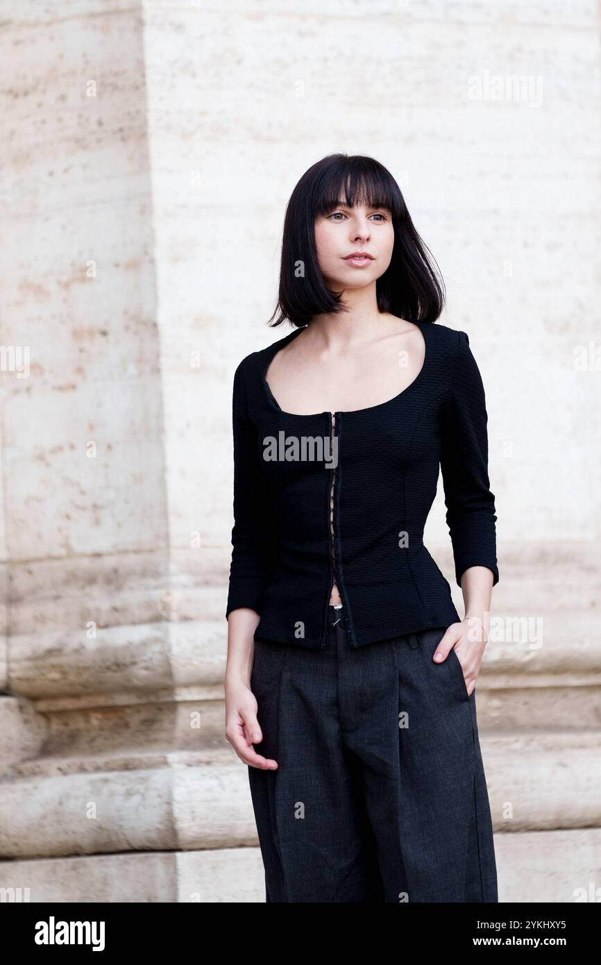 ROME, ITALY - NOVEMBER 18: (L-R) Ludovica Francesconi, Leo Gassmann ...