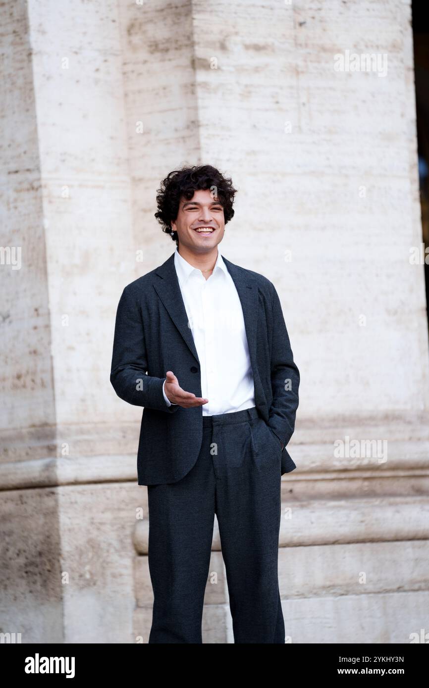 ROME, ITALY - NOVEMBER 18: (L-R) Ludovica Francesconi, Leo Gassmann ...