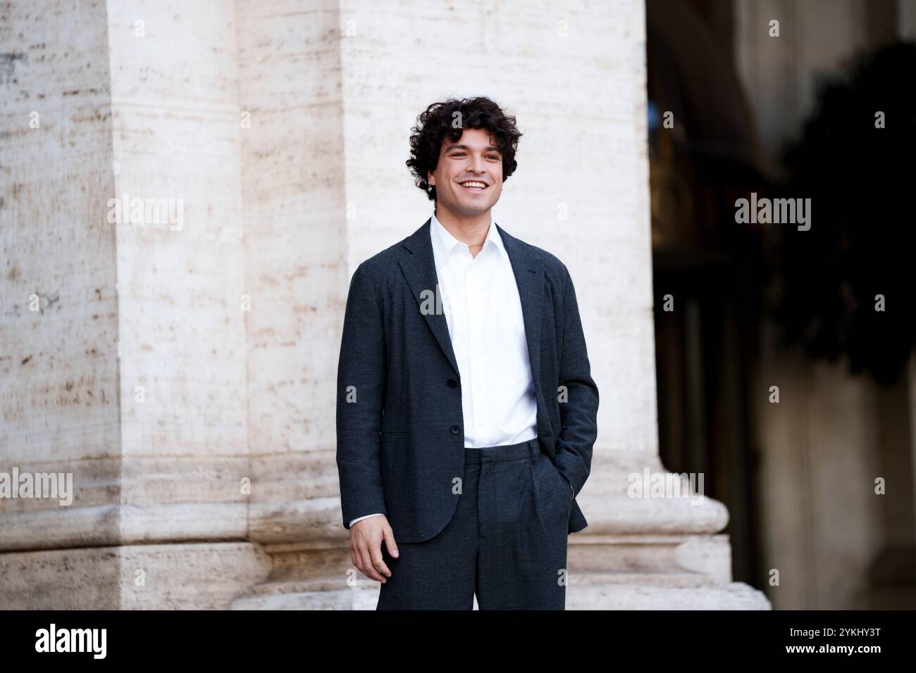 ROME, ITALY - NOVEMBER 18: (L-R) Ludovica Francesconi, Leo Gassmann ...