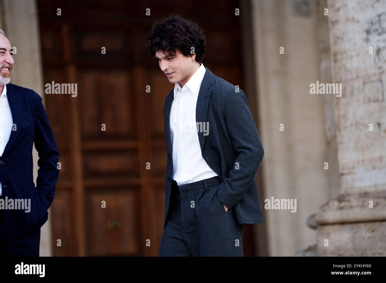 ROME, ITALY - NOVEMBER 18: (L-R) Ludovica Francesconi, Leo Gassmann ...