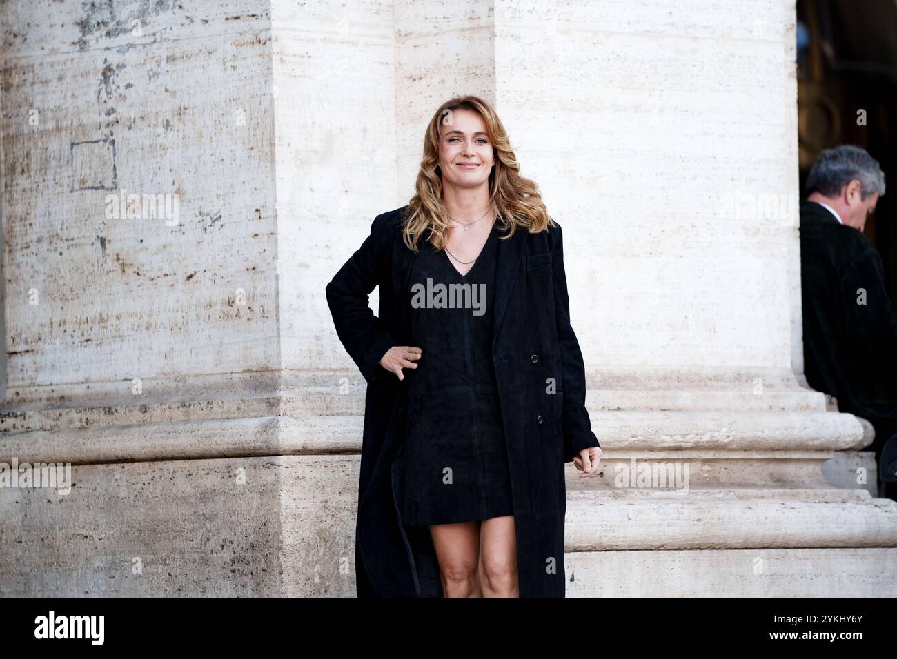 ROME, ITALY - NOVEMBER 18: (L-R) Ludovica Francesconi, Leo Gassmann ...