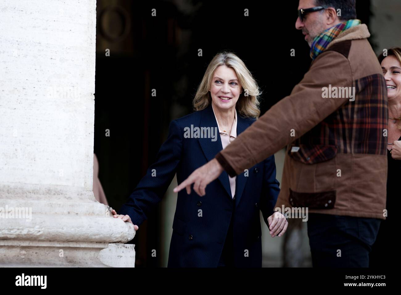 ROME, ITALY - NOVEMBER 18: (L-R) Ludovica Francesconi, Leo Gassmann ...