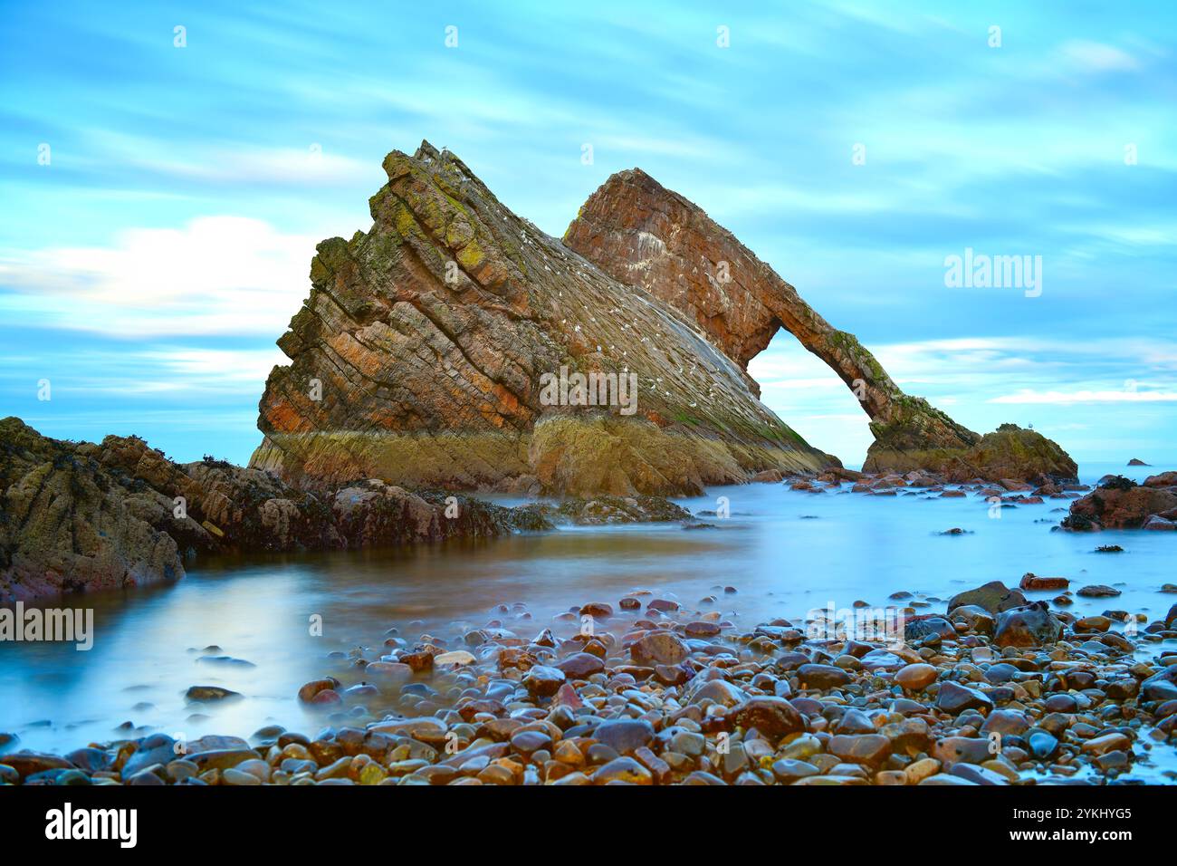 Bow Fiddle rock slow shutter seascape Stock Photo - Alamy